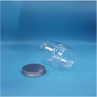 China 900ml Clear PET Plastic Jar with Aluminum Screw Cap 85mm Neck for Candy Food Storage for sale
