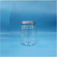 China 900ml Clear PET Plastic Jar with Aluminum Screw Cap 85mm Neck for Candy Food Storage for sale