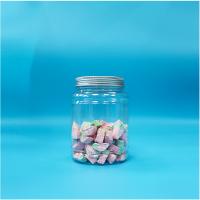 China 900ml Transparent PET Jar with Aluminum Screw Flat Lid 103mm Diameter Food Grade for sale