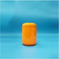 China 1000ml Round Orange PET Plastic Jar for Cereals and Multi-Grain Walnut Sesame Powder 85mm Neck for sale