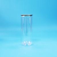 China BPA Free Leak Proof Empty Transparent PET Soda Water Can 310ml 52mm Easy Open Aluminium Lid for sale