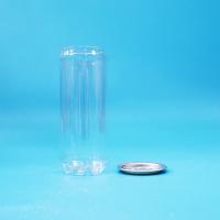 China BPA Free Leak Proof Empty Transparent PET Soda Water Can 310ml 52mm Easy Open Aluminium Lid for sale