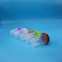 China Plastic PET Round Food Grade Storage Jar 70ml 36mm for Candy Cashew Nut Snacks for sale