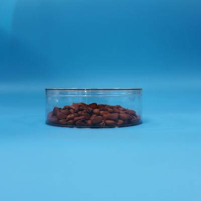 China BPA Free Clear PET Plastic Dried Fruit Pistachio Containers 550ml 140mm Flat Lids for sale