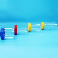 China Round PET Transparent Plastic Jars 340ml 690ml with Screw Lids for Chocolate Sauce Pistachio Butter for sale