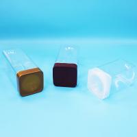 China Transparent Pistachio Walnut Kernel Pine Nut PET Square Plastic Jar Screw Flat Lid for sale