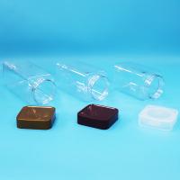 China Transparent Pistachio Walnut Kernel Pine Nut PET Square Plastic Jar Screw Flat Lid for sale