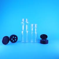 China Food Grade 100ml Clear PET Plastic Spice Jar with Sifting Lid for Pepper Powder for sale