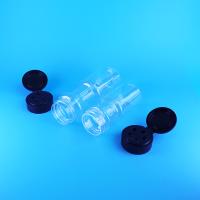 China Food Grade 100ml Clear PET Plastic Spice Jar with Sifting Lid for Pepper Powder for sale