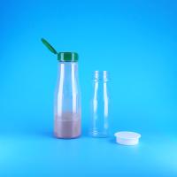 China BPA Free Clear PET Plastic Spice Jar 200ml 330ml Flip Top Cap Airtight Leak Proof for sale