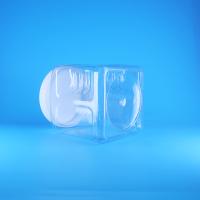 China Square Airless PET Screw Lid Clear Plastic Grip Jars 1450ml 49oz for Food Packaging for sale