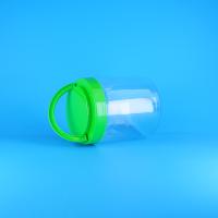 China Food Grade PET Clear Round Jar 520ml 89mm Screw Cap for Peanut Butter for sale
