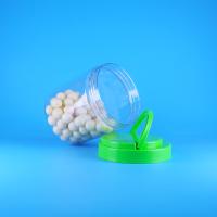 China BPA Free 520ml Clear PET Round Peanut Butter Jar with Screw Handle Lid 89mm for sale