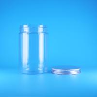 China Clear PET Plastic Wide Mouth Nut Food Candy Tall Round Jar 83mm 791ml Screw Flat Lid for sale