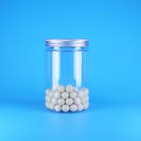 China Clear PET Plastic Tall Round Jar 791ml 83mm Neck with Aluminum Flat Lid for Food Candy for sale