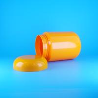 China Food Grade PET Plastic Jar 1000ml 85mm Neck Airtight Screw Lid Orange Flat Cap for Cookies Candy for sale