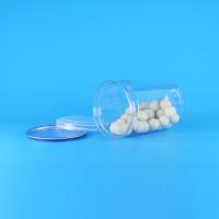 China Round Transparent PET Plastic Candy Snack Yogurt Cookies Can 280ml 68mm with PE Lid for sale
