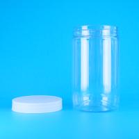 China Food Grade PET Plastic Nut Snack Jar 810ml 91mm Diameter BPA Free Disposable Candy Container for sale