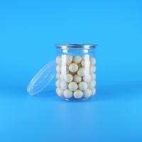 China Clear PET Popcorn Cans 300ml with Easy Open Lid Airtight Food Grade Plastic Container for sale