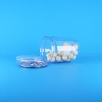 China Clear PET Popcorn Cans 300ml with Easy Open Lid Airtight Food Grade Plastic Container for sale