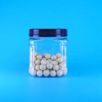 China Square Airless Plastic Snack Jar 580ml 90mm Food Grade PET Screw Lid Airtight Storage for sale