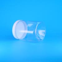 China Hexagonal Clear PET Plastic Jar 630ml 88mm Neck White Flat Lid for Cookies Nuts for sale
