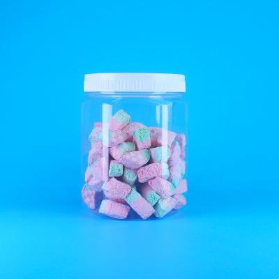 China Hexagonal PET Plastic Jar 630ml 88mm Screw Lid Food Grade Transparent Container for sale