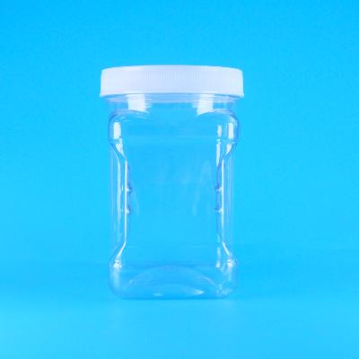 China Food Grade PET Plastic Grip Jars 650ml 88mm Screw Lid Airtight Leak Proof for sale