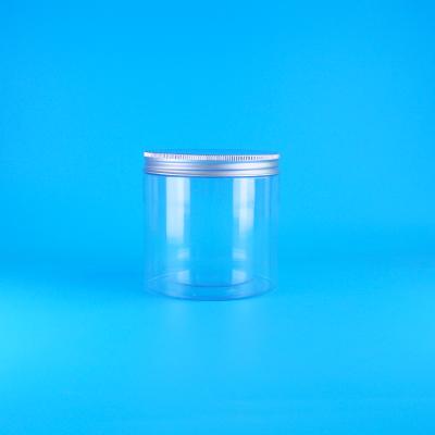 China Cylinder Clear PET Jar 740ml 99mm Easy Open Lid for Coffee Candy Cookies Tea for sale