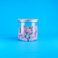 China Round Aluminum Easy Open Lid PET Jar 740ml 99mm Diameter Food Candy Cookies Jasmine Tea Clear Plastic Container for sale