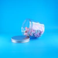 China Round Aluminum Easy Open Lid PET Jar 740ml 99mm Diameter Food Candy Cookies Jasmine Tea Clear Plastic Container for sale