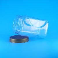 China PET Food Grade Clear Jar with Brown Lid 1188ml 88mm Screw Cap Airtight Leakproof for sale