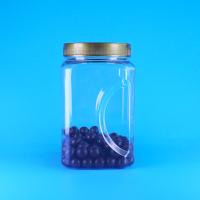 China PET Food Grade Clear Jar with Brown Lid 1188ml 88mm Screw Cap Airtight Leakproof for sale