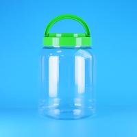 China Clear PET Round Plastic Jar 1160ml 89mm Screw Cap Food Grade Container for Candy Cookies for sale