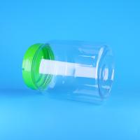 China Clear PET Round Plastic Jar 1160ml 89mm Screw Cap Food Grade Container for Candy Cookies for sale