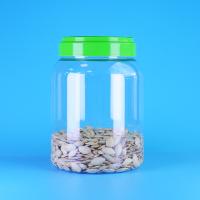 China Food Grade PET Round Plastic Jar 1160ml 89mm Flat Cap Clear Candy Coffee Baby Food for sale