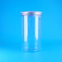 China BPA Free 1250ml Transparent Round PET Jars with Aluminum Screw Caps for Baby Food for sale