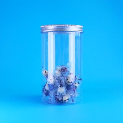 China Clear Round PET Jars 1250ml 42oz Leak Proof Screw Caps for Food Storage for sale