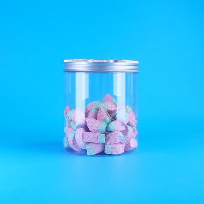 China Clear PET Plastic Round Jar 770ml 26oz Food Grade Screw Lid Airtight Container for Candy Jelly for sale