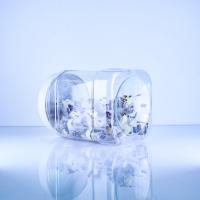 China Square PET Jar 880ml 87mm Screw Flat Lid Clear Food Grade Airtight Plastic Container for sale