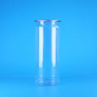 China 520ml Food Grade PET Plastic Drink Can with Aluminum Easy Open Lid 62mm for sale