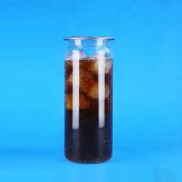 China BPA Free PET Plastic Drink Can 520ml 62mm Easy Open Aluminum Lid Beverage Soda Can for sale