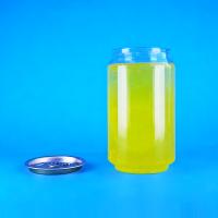 China 330ml Food Grade PET Plastic Can with Easy Open Lid 59mm for Snacks and Baking for sale