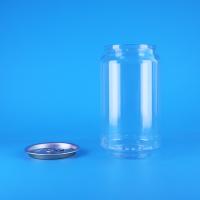 China BPA Free 330ml PET Plastic Can with Easy Open Lid for Beverage and Food Packaging for sale