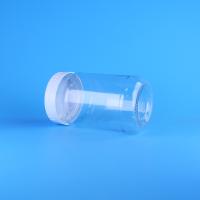 China 220ml Clear Food Grade PET Plastic Jar 56mm White Screw Cap for Salad Jam Packaging for sale