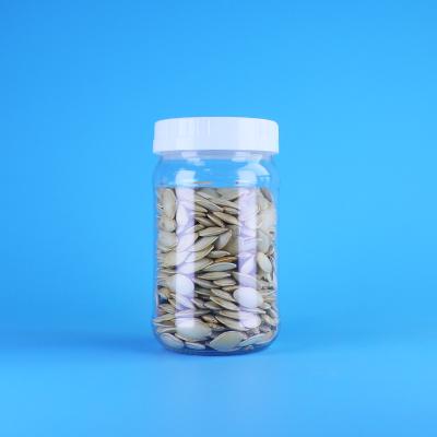 China Clear PET Plastic Jar with Screw Cap for Custom Food Packaging Solutions for sale
