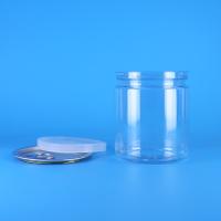 China 250ml PET Food Jar with Easy Open Lid Airtight Plastic Packaging for Peaches Ham Peas for sale