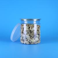 China 250ml PET Food Jar with Easy Open Lid Airtight Plastic Packaging for Peaches Ham Peas for sale