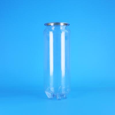 China PET Plastic Can 500ml Easy Open Lid Leak Proof for Carbonated Drinks and Alcoholic Beverages for sale