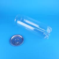 China Food Grade PET Plastic Can 500ml 52mm Easy Open Lid for Carbonated Drinks and Food Packaging for sale